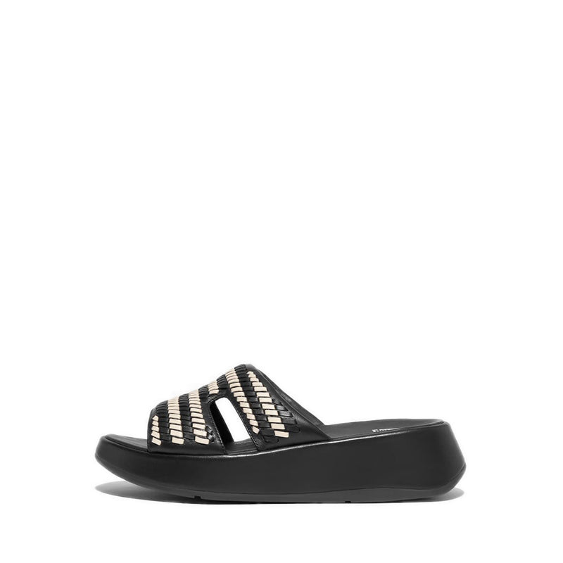 Woven-Leather Flatform H-Bar Slides – FitFlop Indonesia